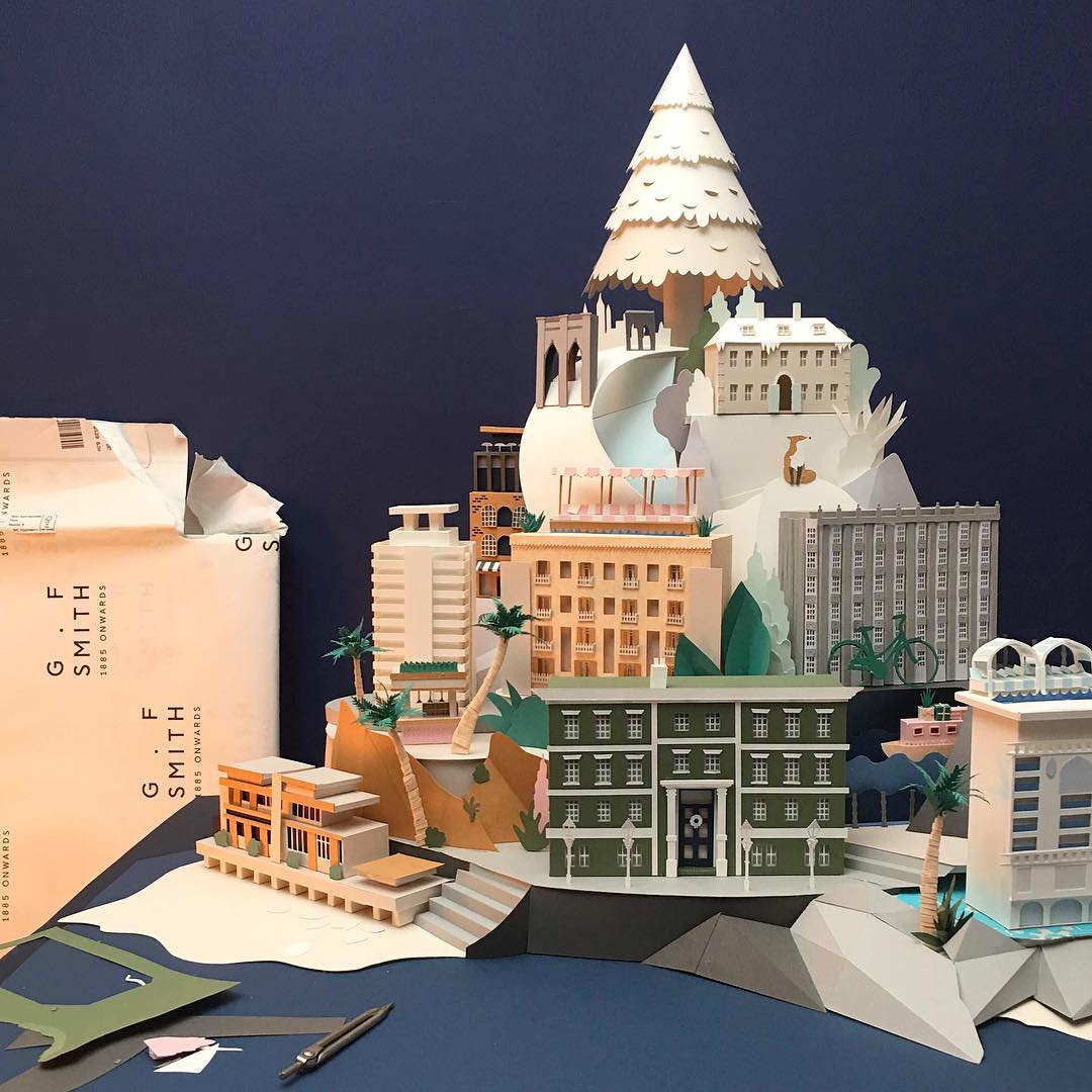 Artist Creates Fanciful Worlds Out of Paper - Wallpaper Data