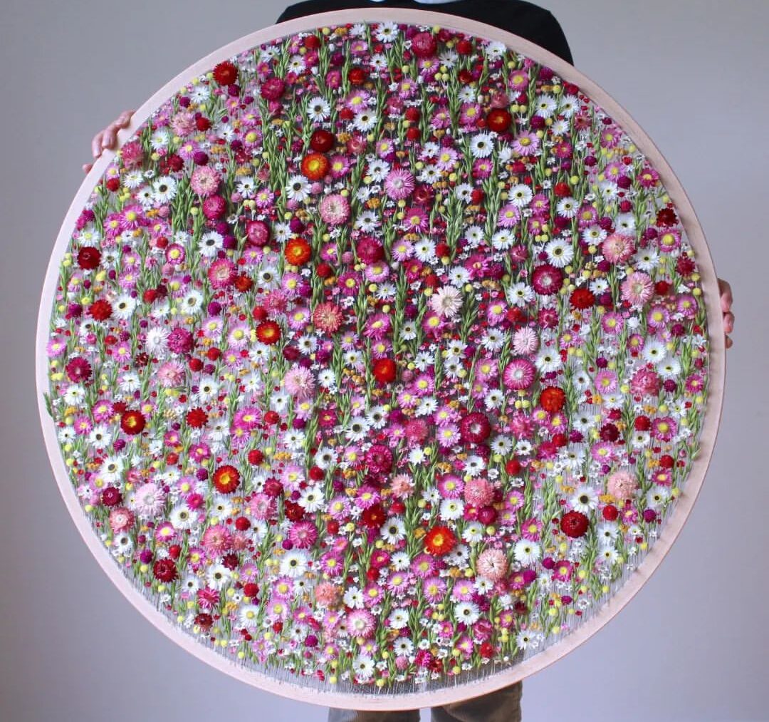 Check Out the Flower-Infused Embroidery Art By Olga Prinku - Wallpaper Data