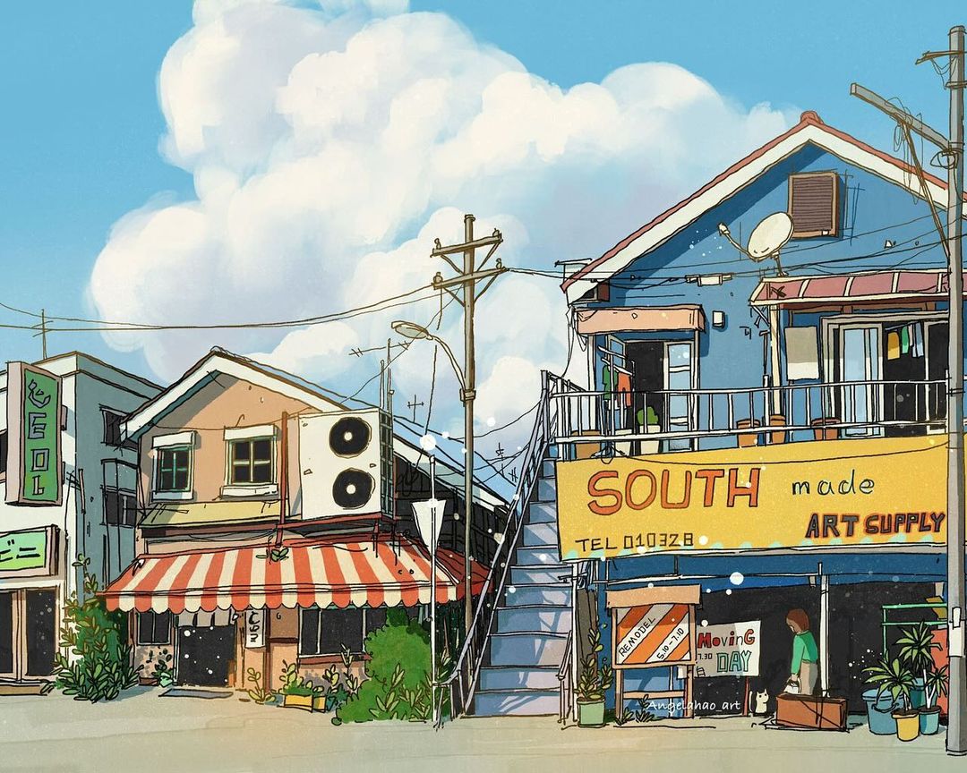 Angela Hao is Drawing Japanese Storefronts She Found on Google Maps ...